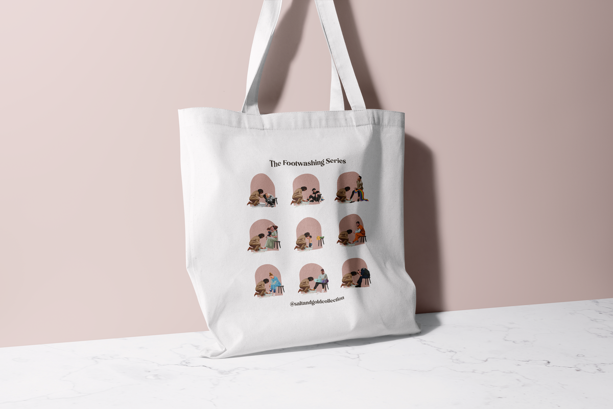 Tote Bag: The Footwashing Series – Salt & Gold Collection